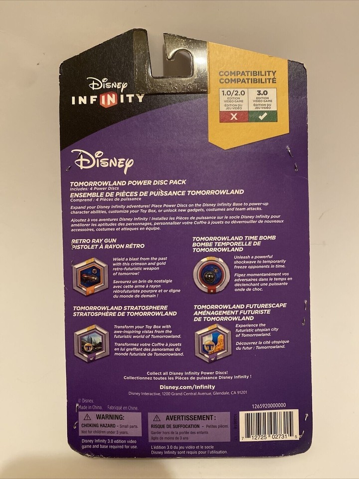 DISNEY INFINITY POWER DISC PACK EDITION 3.0 TOMORROWLAND Great Family ...