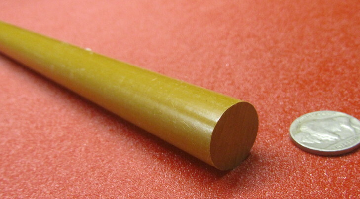 PTFE Rulon J, Round Rod, Gold Tint, 3/4" (.750") Diameter x 1 Foot ...