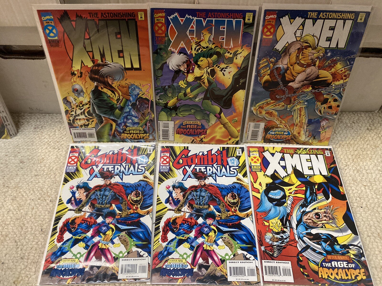 Marvel Comics Lot Of 6- Astonishing X-Men 2 3 4 Amazing 1 - Gambit ...