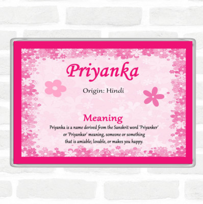 Priyanka Name Meaning Jumbo Fridge Magnet Pink | eBay