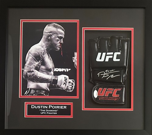 Dustin Poirier autographed signed framed glove UFC JSA COA The Diamond ...