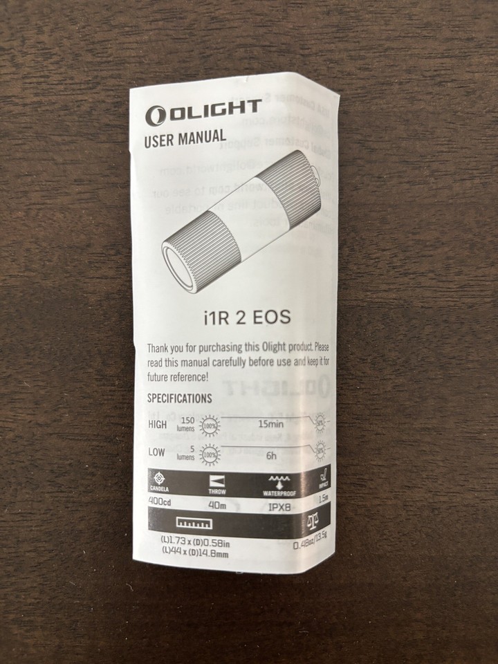 Olight i1R 2 EOS Keychain Flashlight Limited Edition Green (Open Box ...
