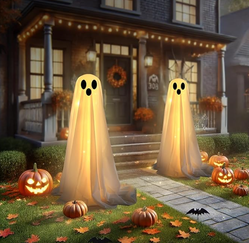 2PCS 65" LED Hanging Ghost high quality Halloween Outdoor Decor Scary ...