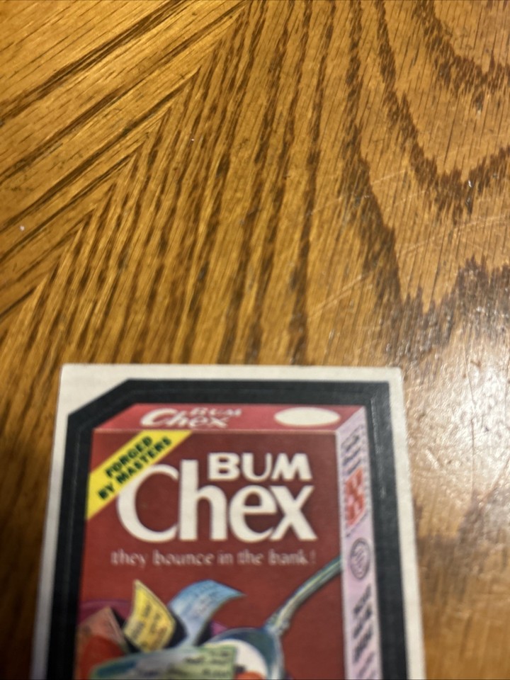 1973 Wacky Packages Series 4 Bum Chex Rare Tan Back | eBay