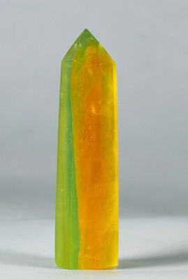 Rare Natural Mango Fluorite Tower Point Quartz Glow Under UV Light | eBay