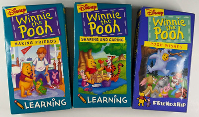 Winnie the Pooh - Making Friends, Sharing & Caring, Wishes VHS Video ...