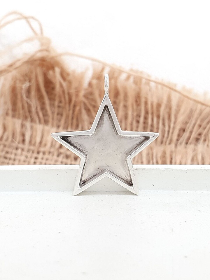 Sterling silver star resin charm 25 mm | CH557241 | eBay