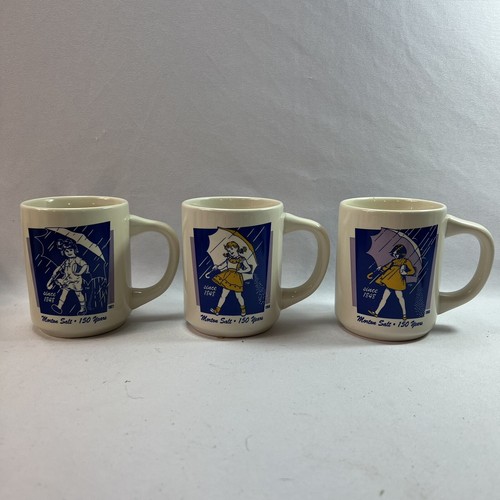 Vintage Morton Salt Mugs Set Of 3 When It Rains It Pours | eBay