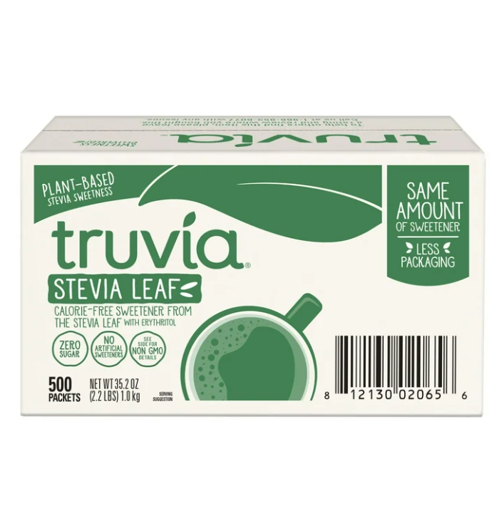 Truvia Calorie-Free Stevia Sweetener Packets, 500 Count, 35.25 oz Box ...