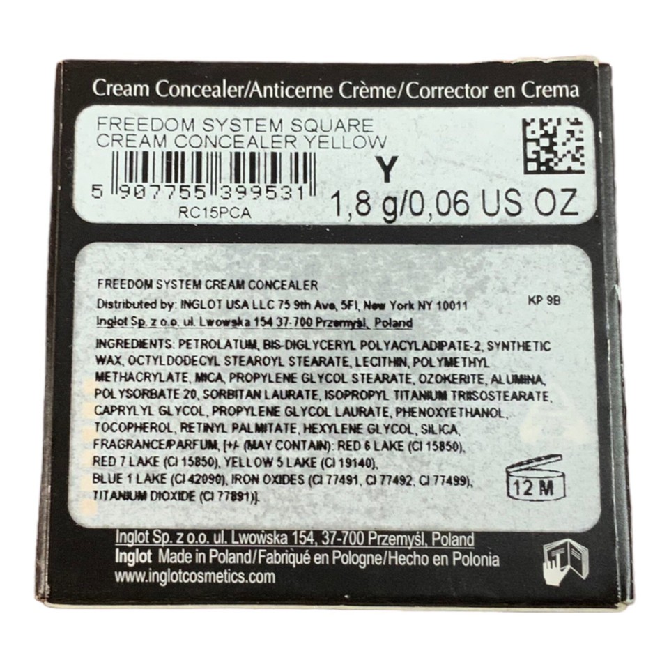 Inglot Freedom System Cream Concealer Square Y #2102 | eBay