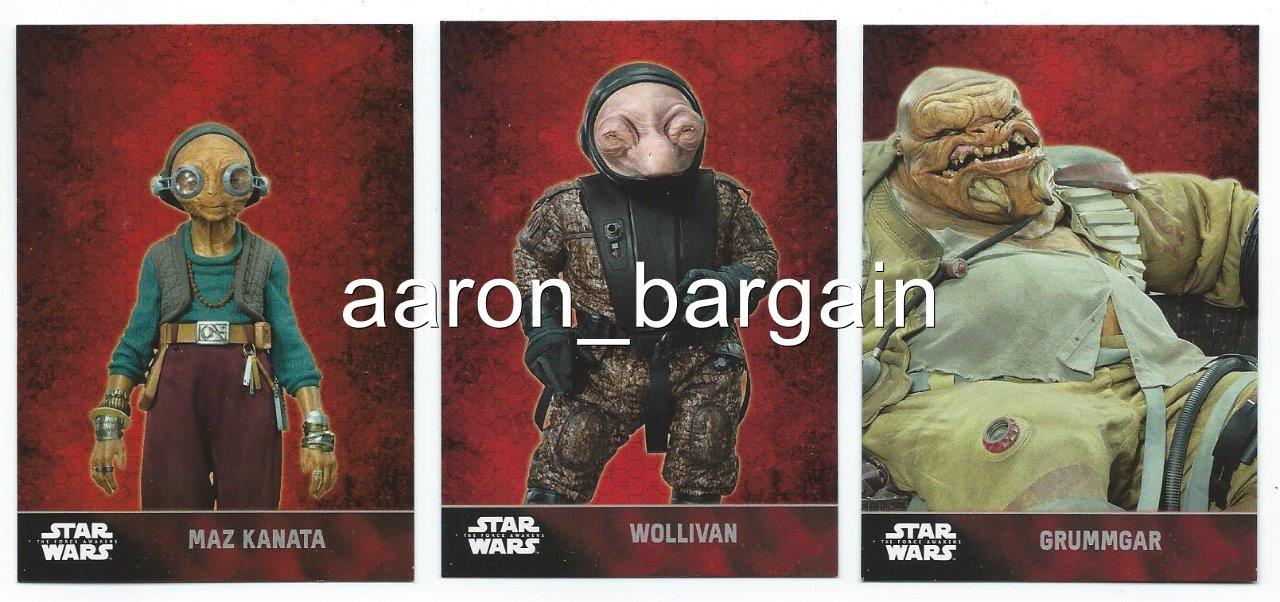 5 Set Lot Maz Kanata Wollivan Grummgar Star Wars Force Awakens 2015 ...