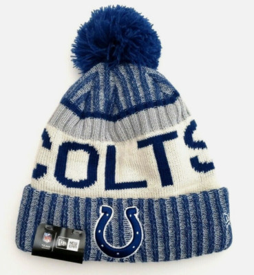 NFL NEW ERA INDIANAPOLIS COLTS CUFFED WINTER KNIT POM BEANIE ONE SIZE ...