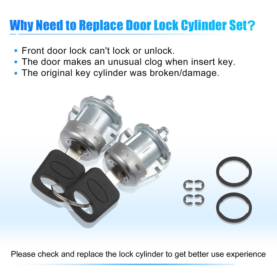 Pack (1) Door Lock Cylinder Tumbler with Key Set for Ford F150 F250 ...