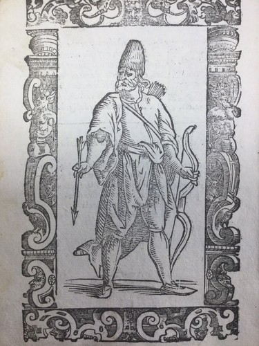 Arabia Soldier Arab 1598 Bow Archer Islam Rare Engraving On Wood Venice ...