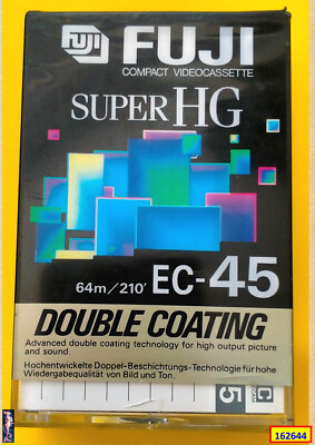 FUJI SUPER HG COMPACT VHS VIDEO CASSETTE EC - 45 SEALED 162644 | eBay ...