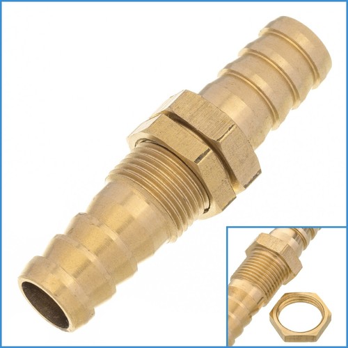 Brass 10mm Bulkhead Barbed Fitting Hose Straight Air Water Adapter ...