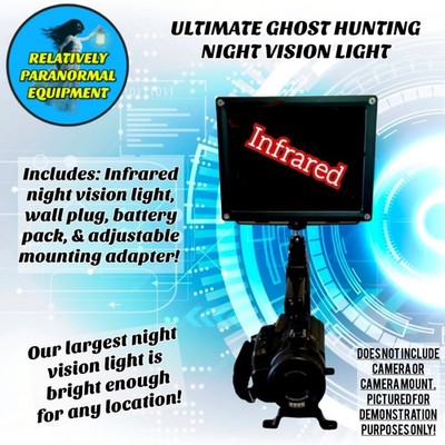 Ghost Hunting Ultimate Night Vision Light brighter IR light = clearer ...