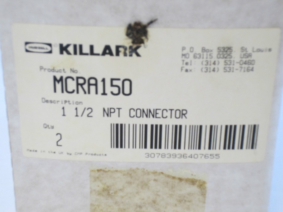 KILLARK ARMORED CABLE CONNECTORS APPLETON CMP MCRA150 TMC150 TMC150A | eBay