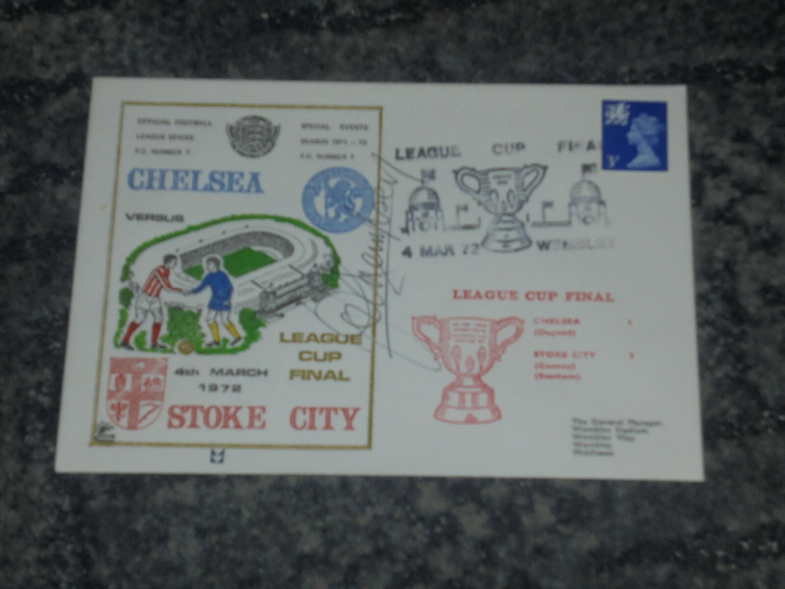 JOHN DEMPSEY - CHELSEA - FDC SIGNED. LEAGUE CUP FINAL 1972 | eBay UK