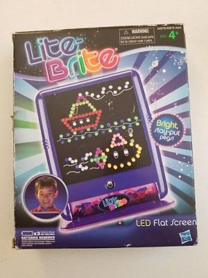 Lite Brite LED Flat Screen With Pegs Battery Operated in box - Fast ...