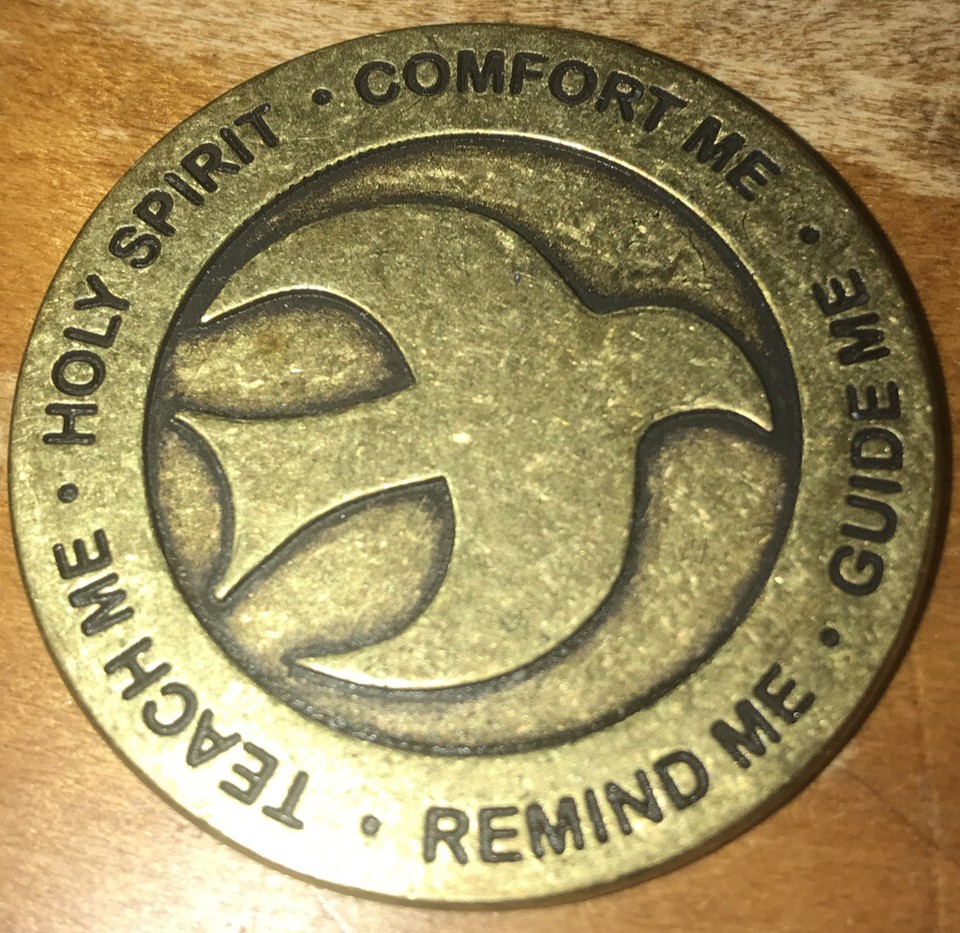 1x Metal HOLY SPIRIT COIN Challenge Token Christian Lord Bible CHRIST ...