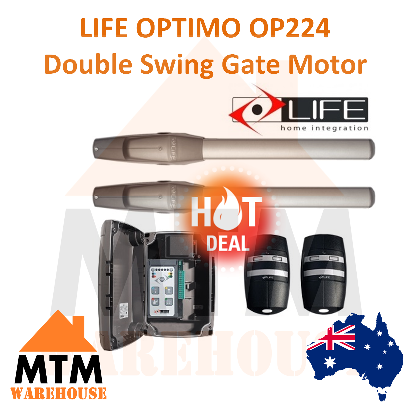 Dual LIFE Optimo OP 224 Automatic Electric Swing Gate Opener Kit | eBay