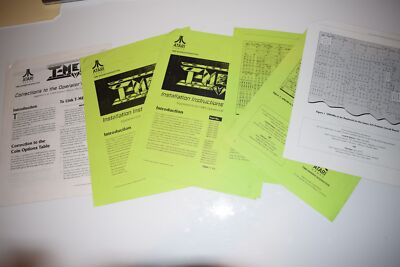 ATARI GAMES T-MEK SUPPLEMENTS TO OPERATOR MANUAL CO-394-02 CO-394-03 ...