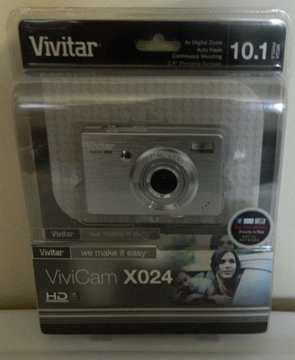 Vivitar Digital Camera VX024 ViviCam X024 10.1MP HD 4x Digital Zoom 2.4 ...