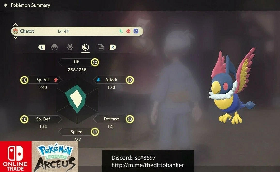 Shiny Chatot Pokemon