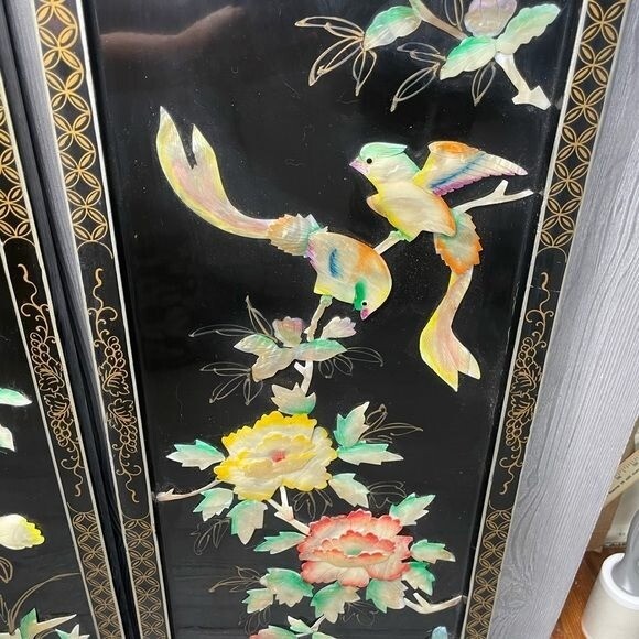 3 Mother of Pearl Wall Plaques Hand Crafted Shell Picture Panels Birds ...