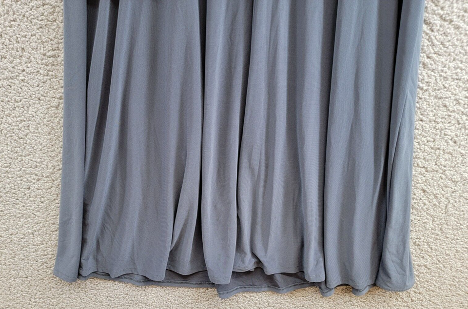 R & M Richards Cascade Wrap Waist Sash Dress Women's 8 Charcoal V-Neck ...