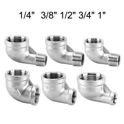 Stainless Steel Reducer 90° Elbow 1/4"3/8"1/2"3/4" 1" BSP Male x Female ...