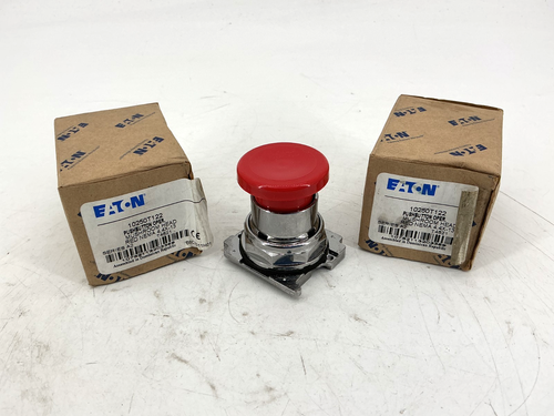 Lot of 2 New Eaton 10250T122 Ser A2 Pushbutton Operator Mushroom Head ...