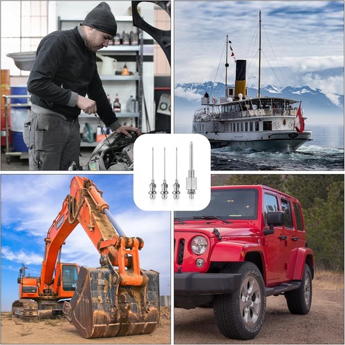 4 Pcs Grease Needle Nozzle Kit, Grease Gun Needle Accessory Set ...