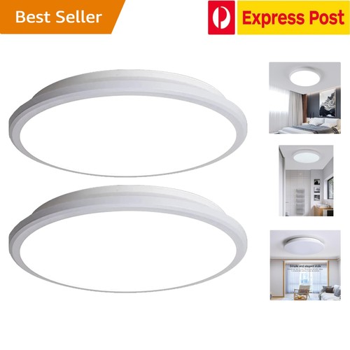 Slim Design LED Ceiling Lights - 2 Pack, 20W, Bright Daylight Fixture ...