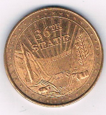 Great Seal Of The State Nevada On Front 36th State Hoover Dam ...