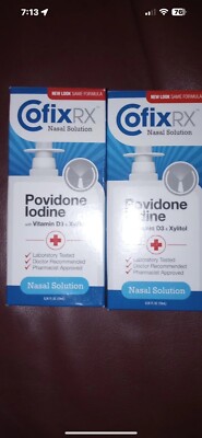 CofixRX 2 PK Antiviral Nasal Spray and Immunity Boost, 10ml Povidone ...