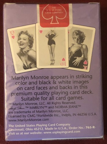 Vintage Marilyn Monroe Deck of Playing Cards Unopened | eBay