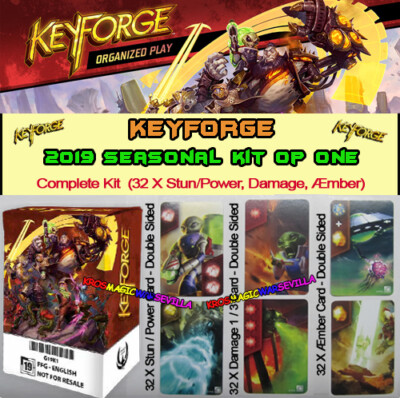 KEYFORGE 2019 SEASONAL ONE - Complete Kit (32 X Stun/Power, Damage ...