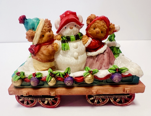Christmas Snowman Train Bears Collectibles and Me 1994 Figurine Vintage ...