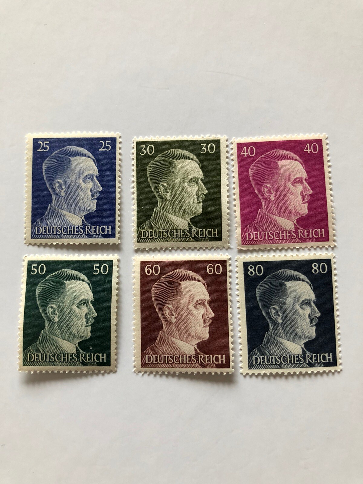 German Postage Stamps Hitler Heads Set | eBay UK