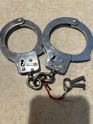 Professional Double Lock Stainless Steel Police Handcuffs w/ Keys | eBay