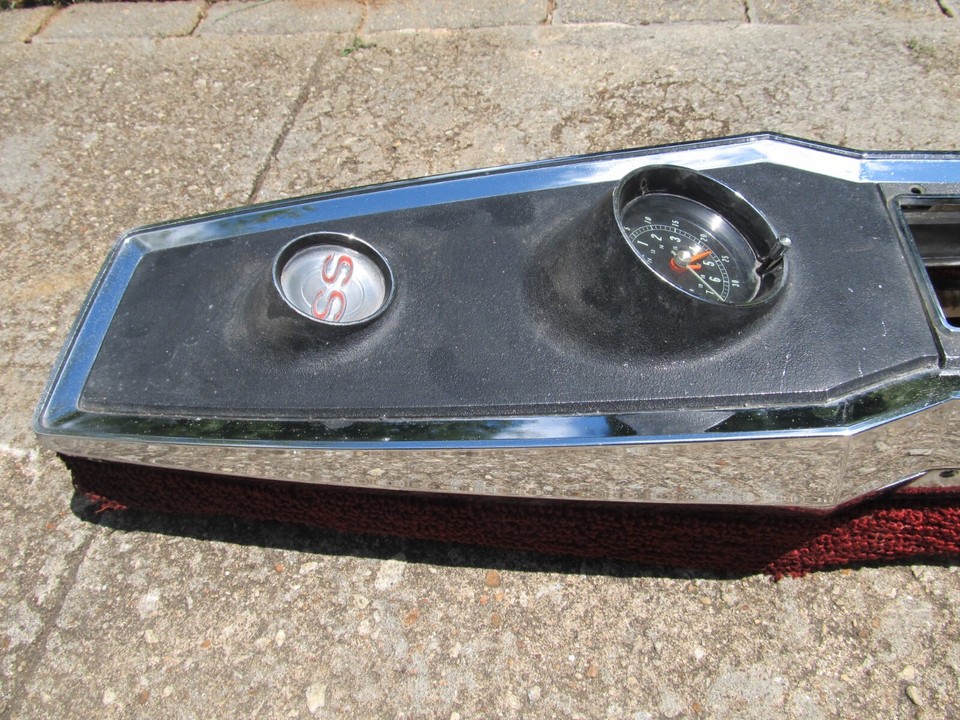 1965 65 Chevy Impala Center Console Assembly w/ clock Driver Quality SS ...