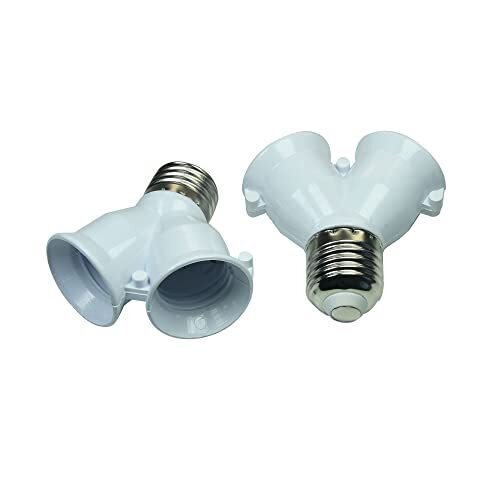 Light Socket Splitter E26 E27 2 In 1 Double Outlet Adapter Extender ...