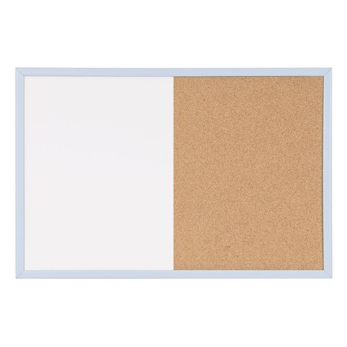 Blue Pastel Dry Erase Whiteboard & Cork Bulletin Board Combo, 35.43"x23 ...