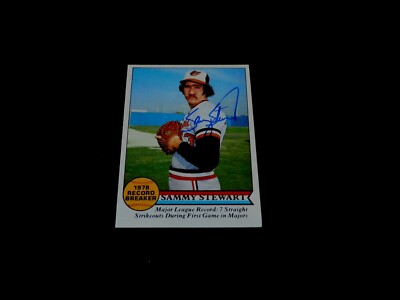 Sammy Stewart 1979 Topps #206 Autographed Orioles Baseball Card Auto ...
