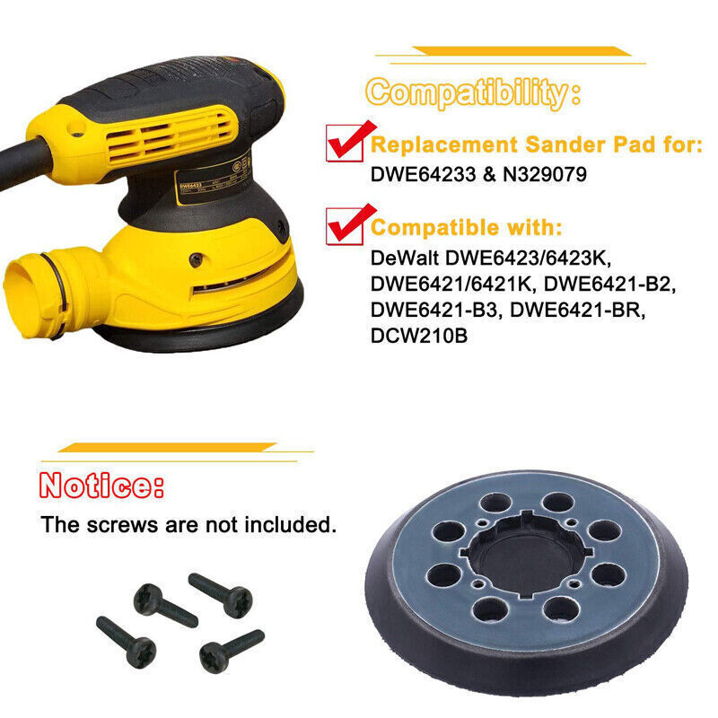 Replacement Backing Pad for DeWalt 5" DCW210N DWE6423 - OEM Part No ...