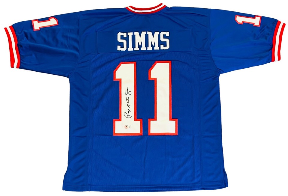 Phil Simms Signed New York Giants Custom Jersey Full Name Autographed ...