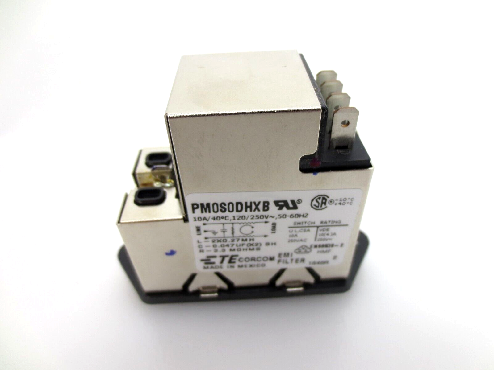 CORCOM PM0S0DHXB AC Power Entry Modules 10A DUAL FUSE VERTICAL MOUNT | eBay