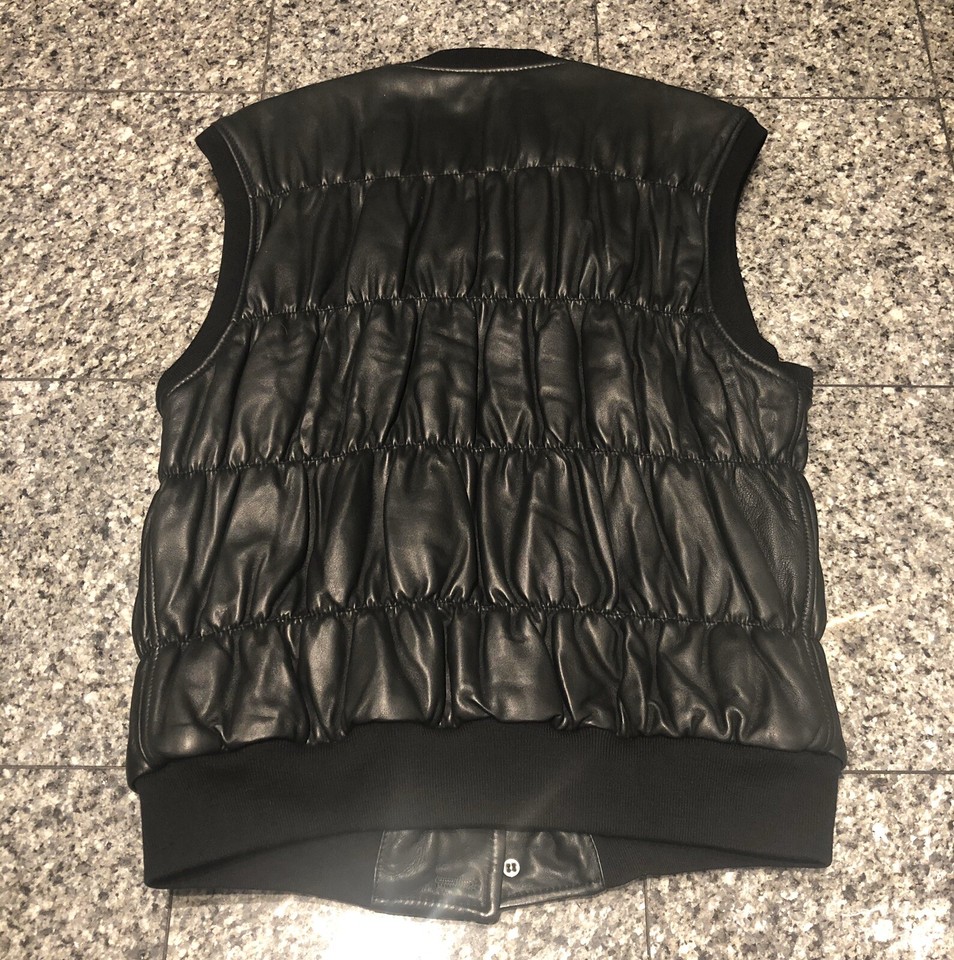 SULKA Black Leather Buttoned Men’s Vest | eBay